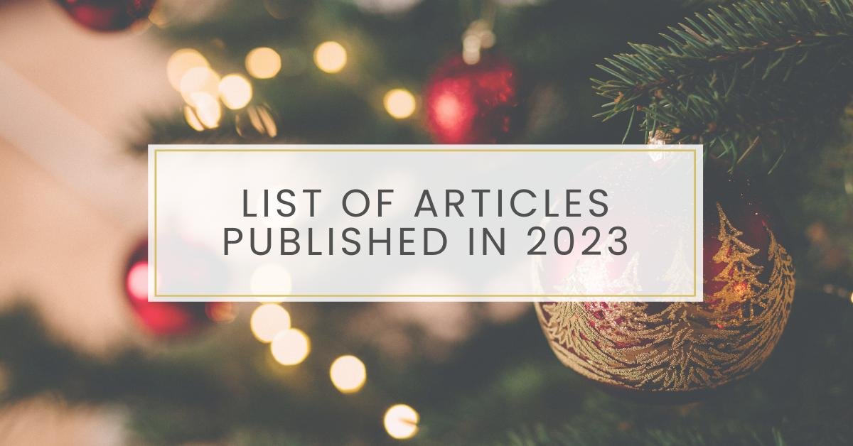 All the Free Articles Published in 2023 | William Meller